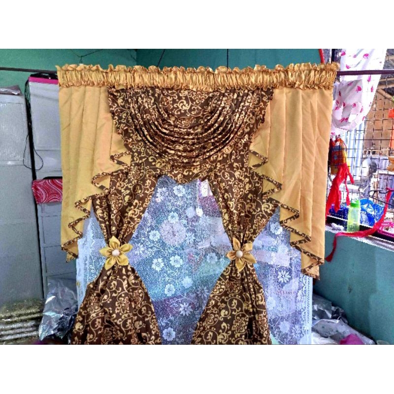 Single panel geena cloth with white lace size 50" wide * 75" lenght ...