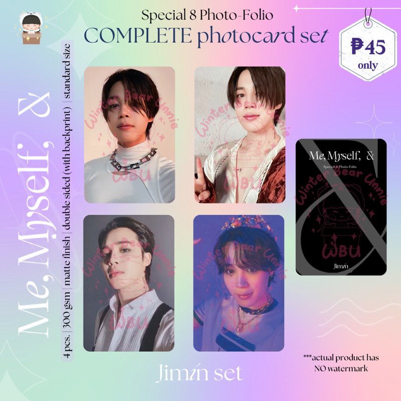 SPECIAL 8 PHOTO-FOLIO UNOFFICIAL PHOTOCARDS | ME, MYSELF & BTS RM JIN ...