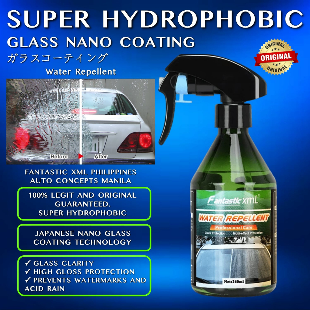 ORIGINAL FANTASTIC XML SUPER HYDROPHOBIC Glass Nano Coating Water ...