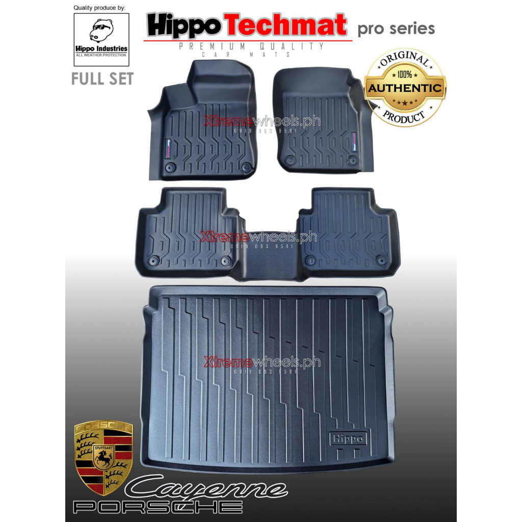 Porsche Cayenne 2019-2024 1st-2nd w/Tray Pro Serries Hippo Techmat Thailand Made Deep Dish ...