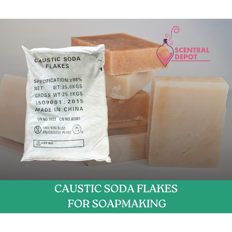 Caustic Soda Flakes (Lye) 25KG Sack for Soapmaking, Drain Unclogging ...