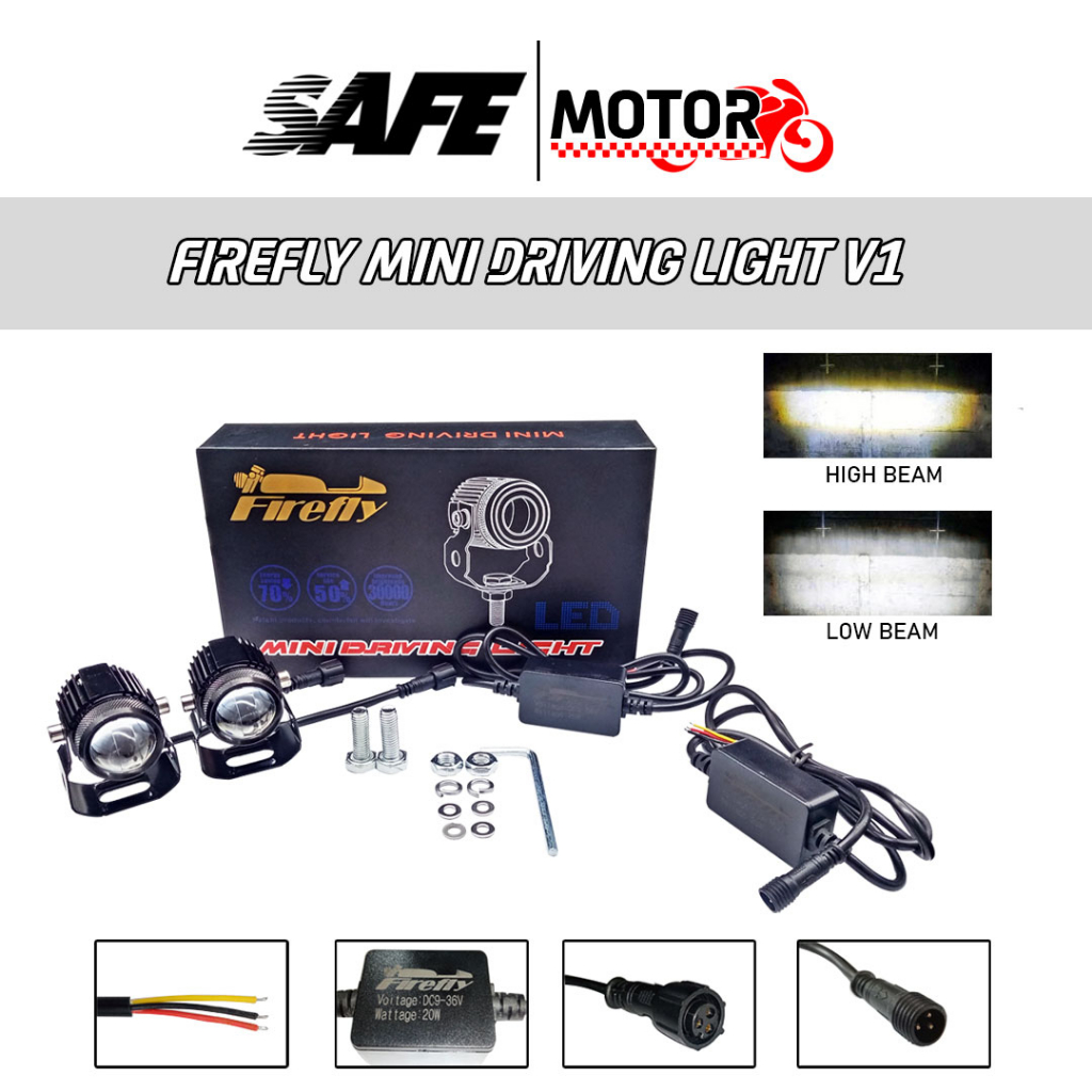 Firefly Mini Driving Light White+Yellow Pair of Universal V1 HIGH ...