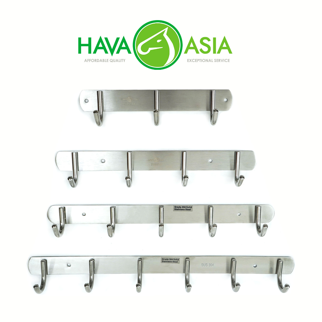 HavaAsia Heavy Duty 304 Stainless Steel Clothes Hook Bar Sabitan ng ...