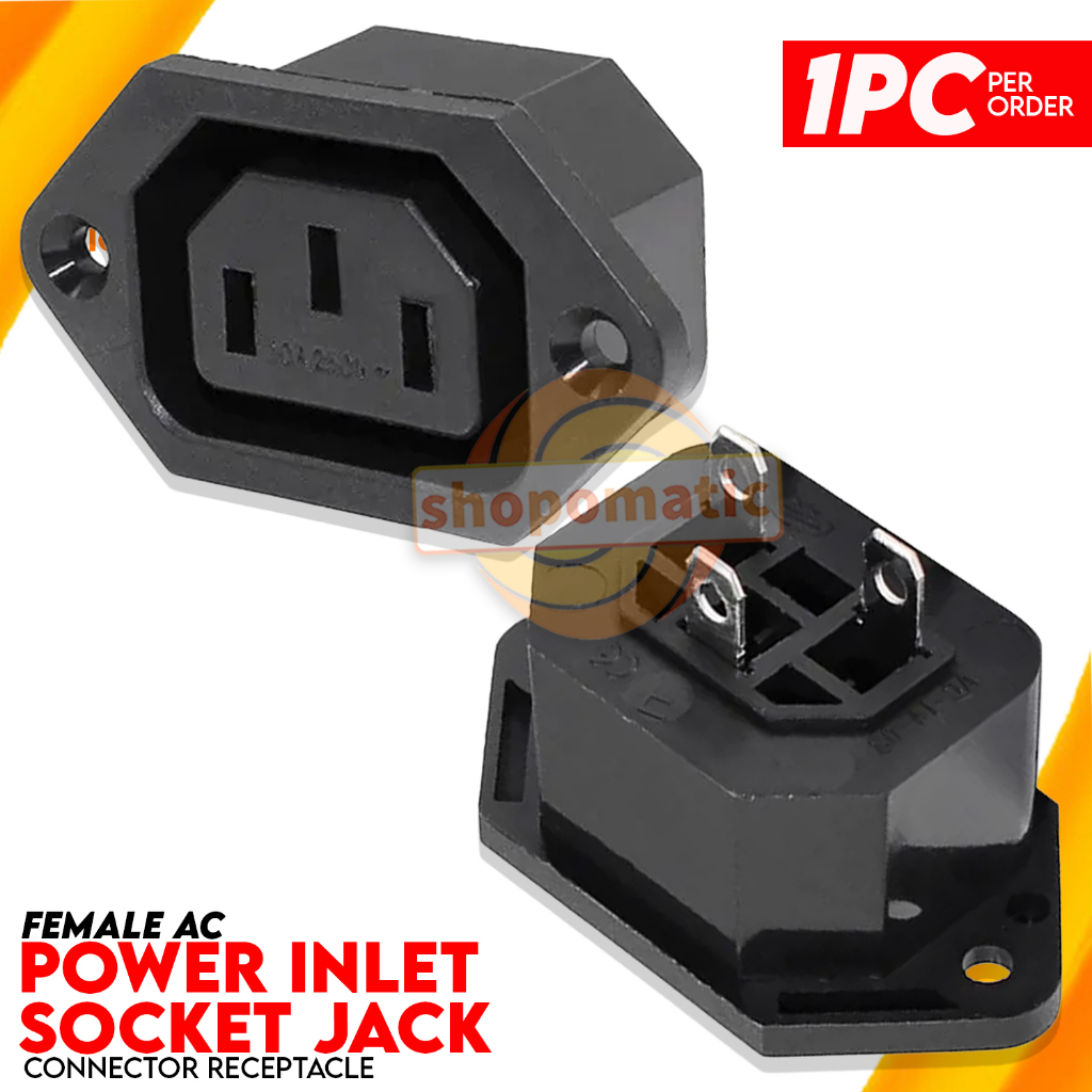 Female AC Power Inlet Socket Jack Connector Receptacle 250V 10A For ...