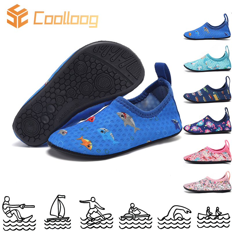 Aqua Shoes Kids Cartoon Swimming Diving Surfing Barefoot Beach Water ...