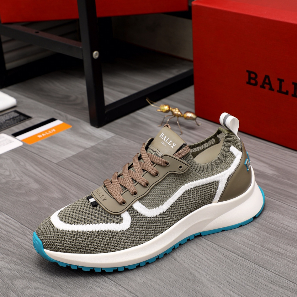 Original Bally 'Barry' Gray White Casual Sneakers Shoes For Men ...