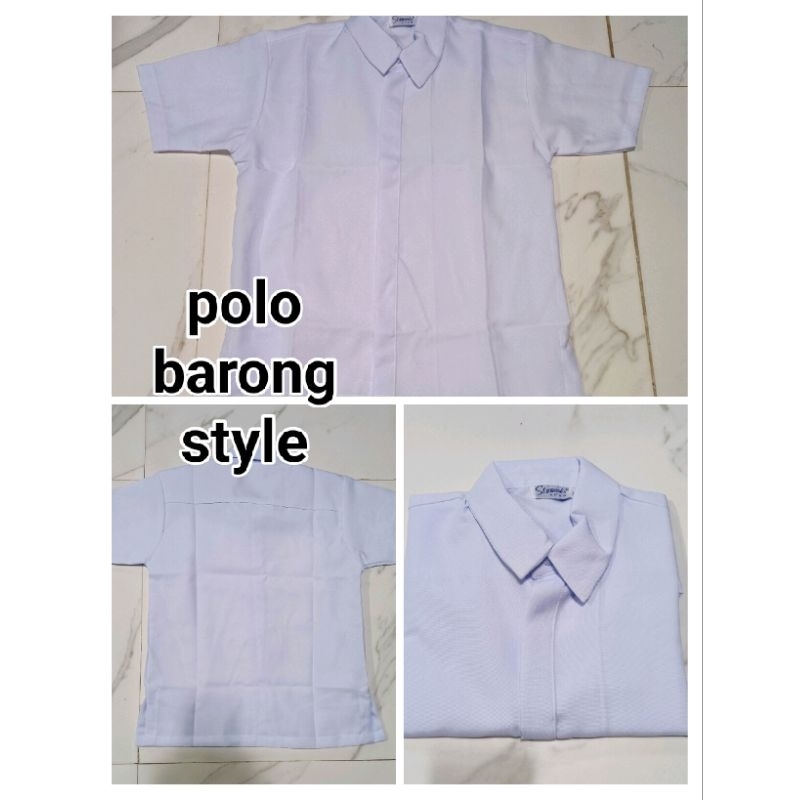 Polo Barong plain white | Shopee Philippines