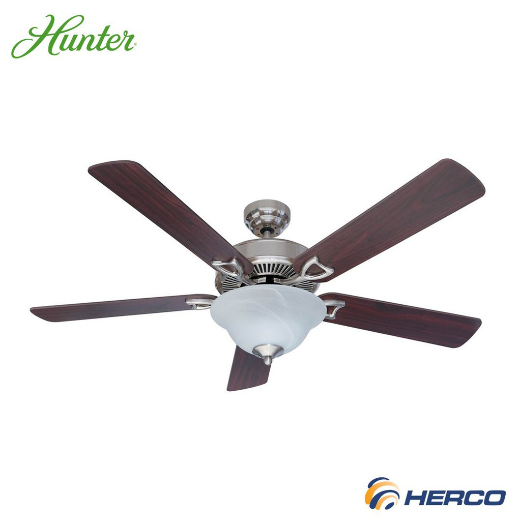 Hunter Revolution Classic Deluxe 52" Brushed Nickel Ceiling Fan 220v ...