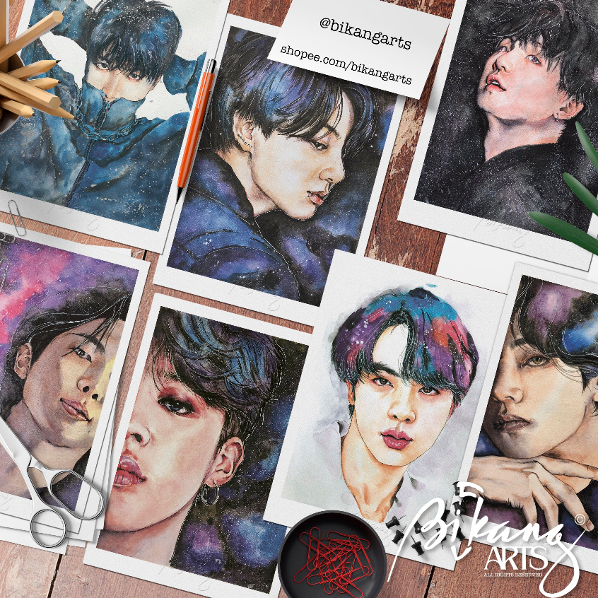 BTS Watercolor Art Print - Watercolor Fan Art | Shopee Philippines