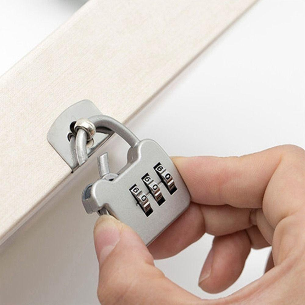 1pc aesthetic cute number code lock padlock / luggage bag lock safety ...