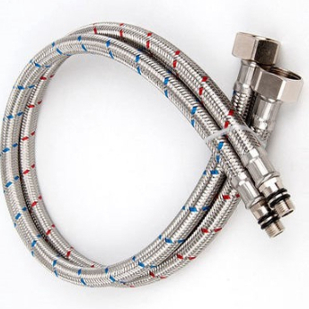 2pcs Stainless Steel Braided Hoses Kitchen Shower Bathroom Cold Hot ...