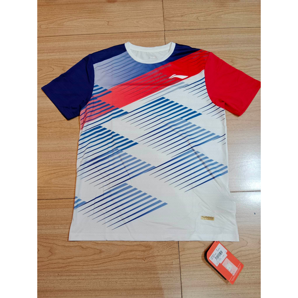 LINING APPAREL ATSSA05 1 ( DRI-FIT WHITE / RED ) | Shopee Philippines
