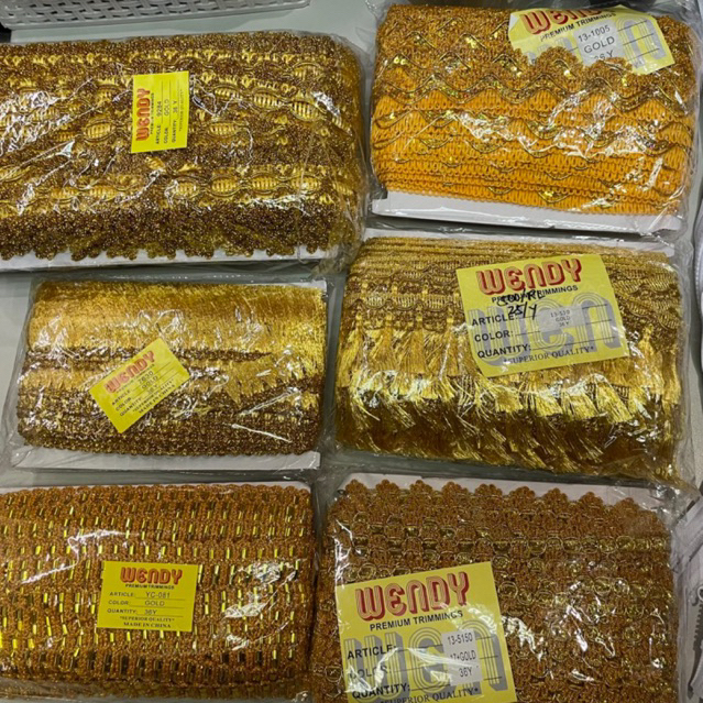 GOLD Metallic Trimmings (36y/Roll) | Shopee Philippines