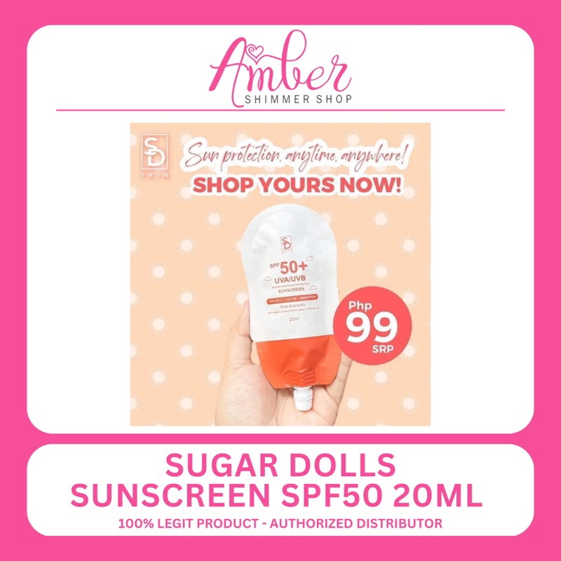 Sugar Dolls Sunscreen SPF50 UVA/UVB 20mL | Shopee Philippines