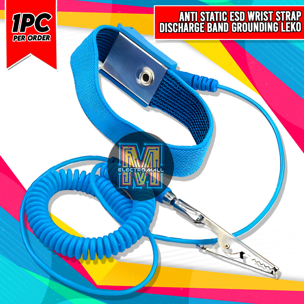 Anti Static Wrist Strap Grounding Electricity Discharge ESD | Shopee ...