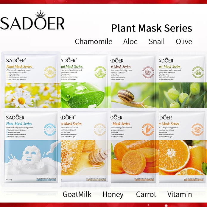 SDOER Plant mask series facial mask skin moisturizing soft tender skins ...