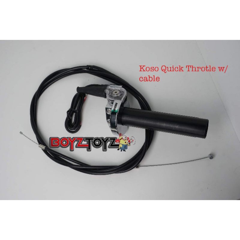 KOSO Quick Throttle W/Kill Switch Chrome PLAted | Shopee Philippines