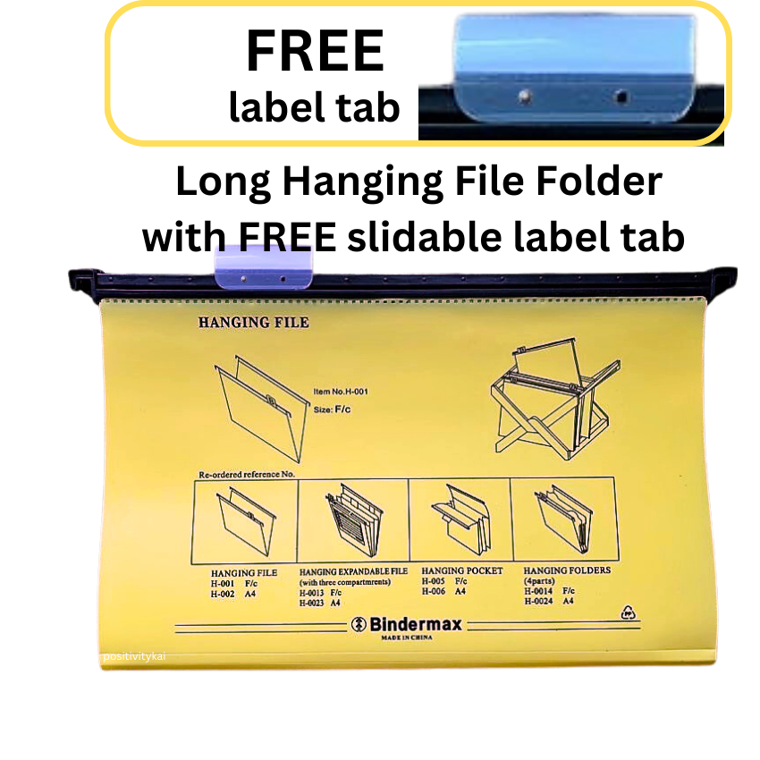(Positivity) Long Plastic Hanging File Folder / Long Suspension File ...