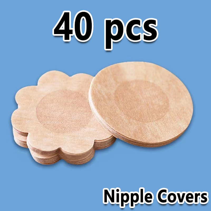 40 Pcs Disposable Nipple Stickers Unisex Seamless Cover Pad Tape ...