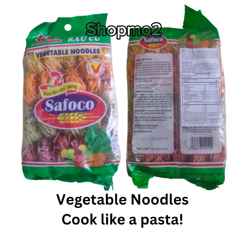 Safoco Vegetable Noodles, Cook like a pasta 500g | Shopee Philippines