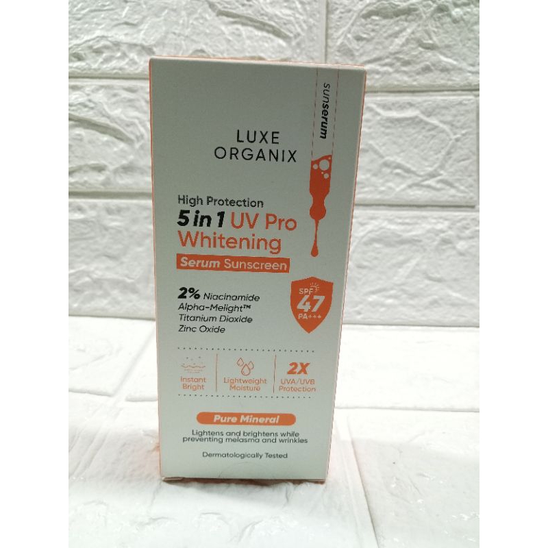Luxe organix high protection 5 in 1 UV Pro whitening serum sunscreen ...