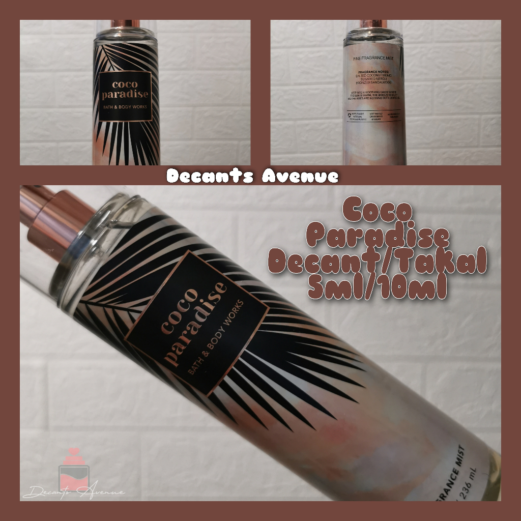 Coco Paradise - Bath And Body Works 1mL 3mL 5mL 10mL | Shopee Philippines