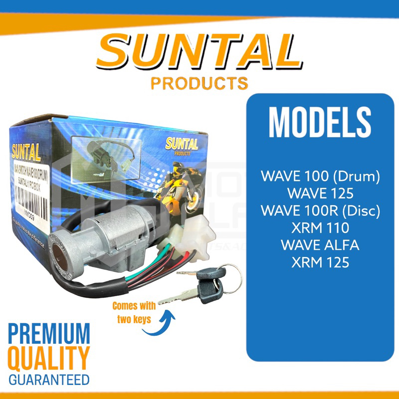 SUNTAL IGNITION SWITCH SINGLE XRM125 | WAVE100(DRUM) | WAVE125 | WAVE ...