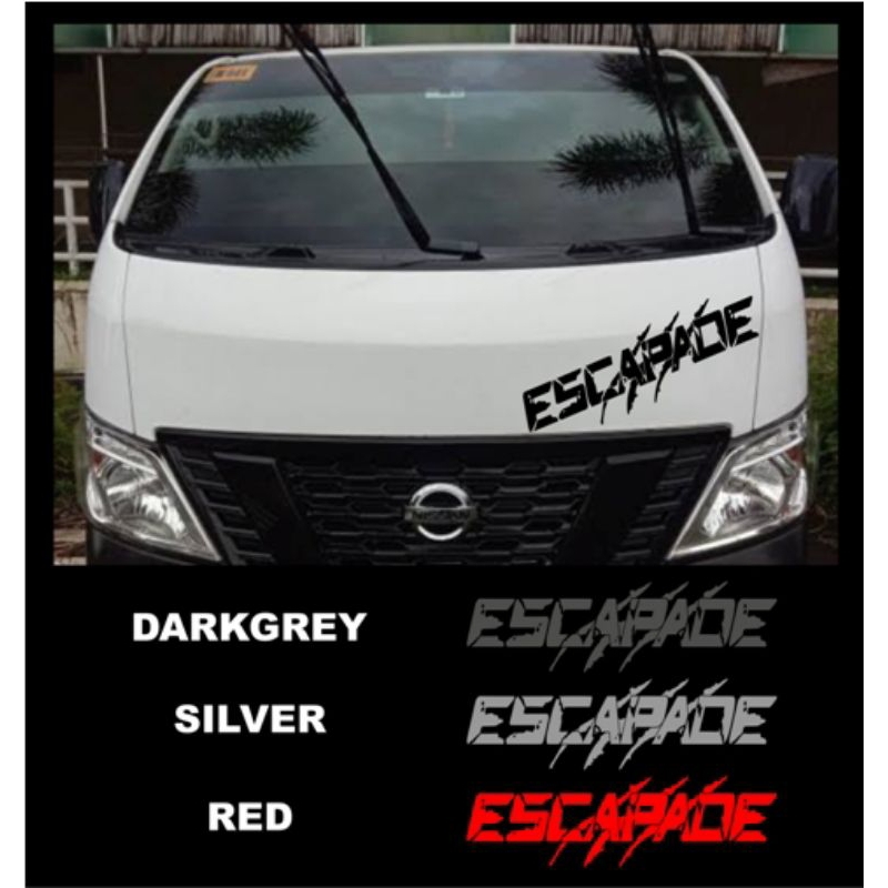 Nissan NV350 Escapade Van Hood Sticker Design | Shopee Philippines