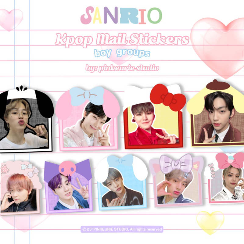 Boy Group Sanrio K-pop Mail Sticker Prikula Sticker Packeging Sticker ...