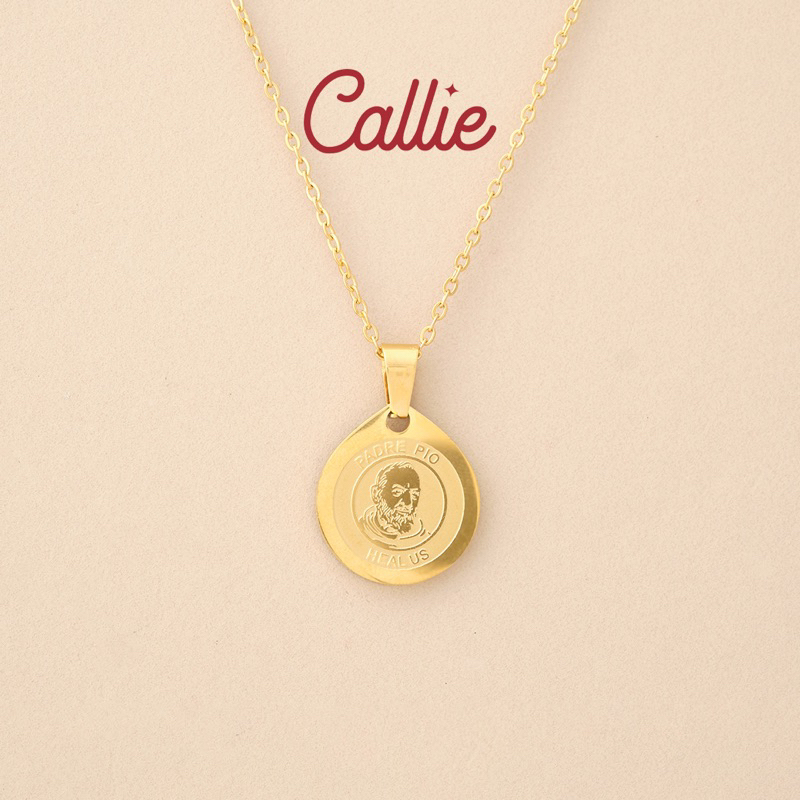 Callie Stainless Steel Padre Pio Necklace Shop Callie | Shopee Philippines