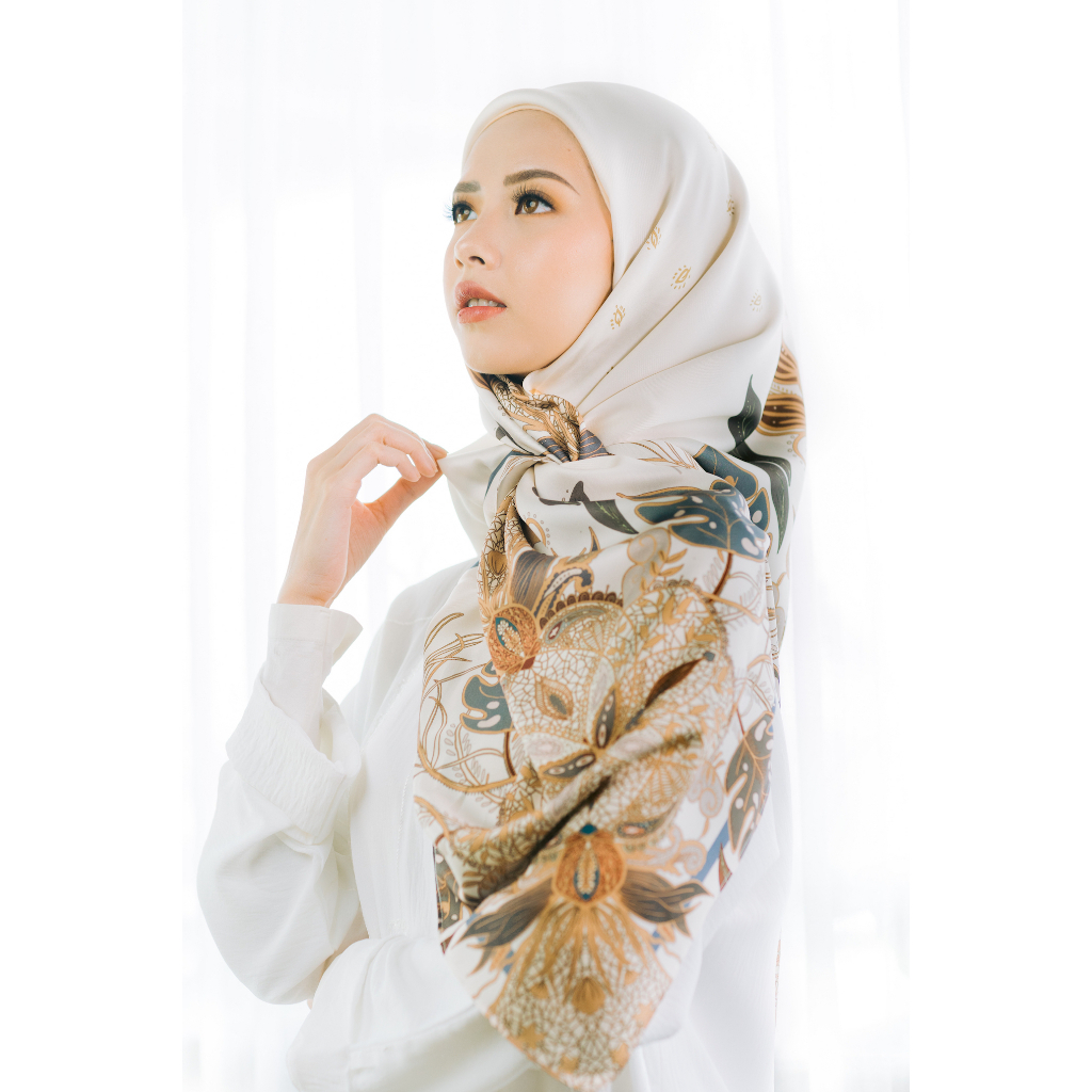 Muse Mahalina Square and Rectangle Hijab Shawl Scarf Matte Satin Silk ...