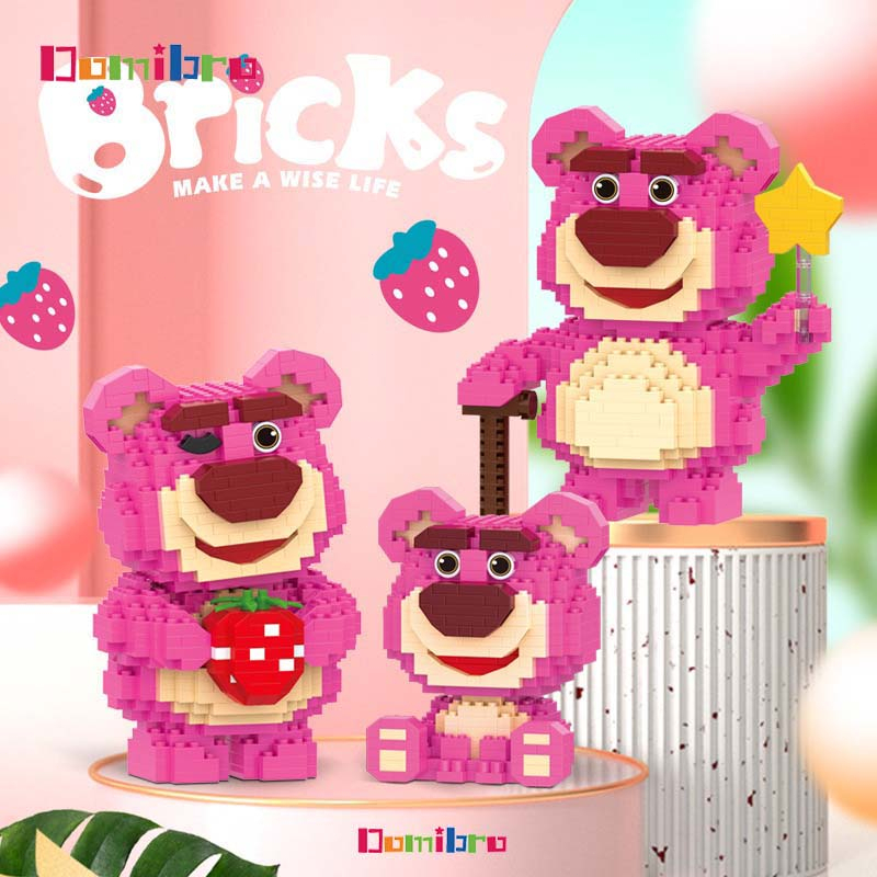 Disney Set Lotso Mini Building Blocks Toys Cute Cartoon Bear Toys Story ...