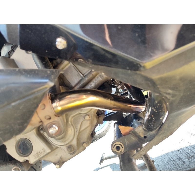 ORIGINAL SEC XMAX BEND PIPE ELBOW FULL STAINLESS & TITANIUM FOR XMAX ...