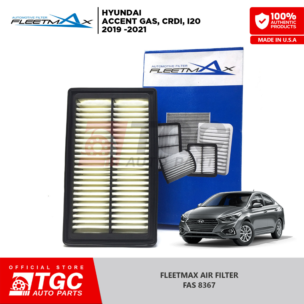 Fleetmax Air Filter / Air Cleaner HYUNDAI ACCENT GAS, CRDi, i20 2019 ...