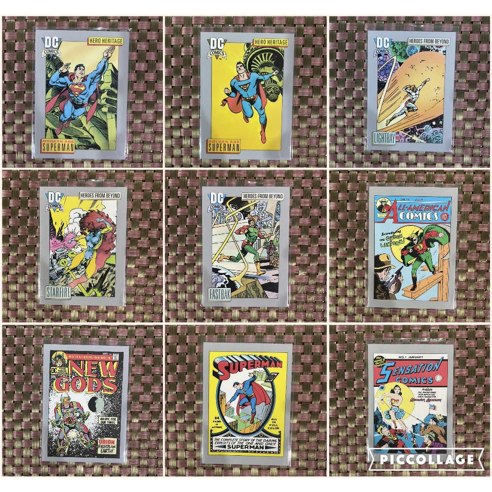 1991 DC COMIC TRADING CARDS - SUPERMAN, WONDERWOMAN, SPIDERMAN, GREEN ...