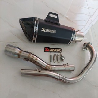 YAMAHA SNIPER 150 AND 155 AKRAPOVIC PIPE WITH SILENCER ( FULL SYSTEM ...
