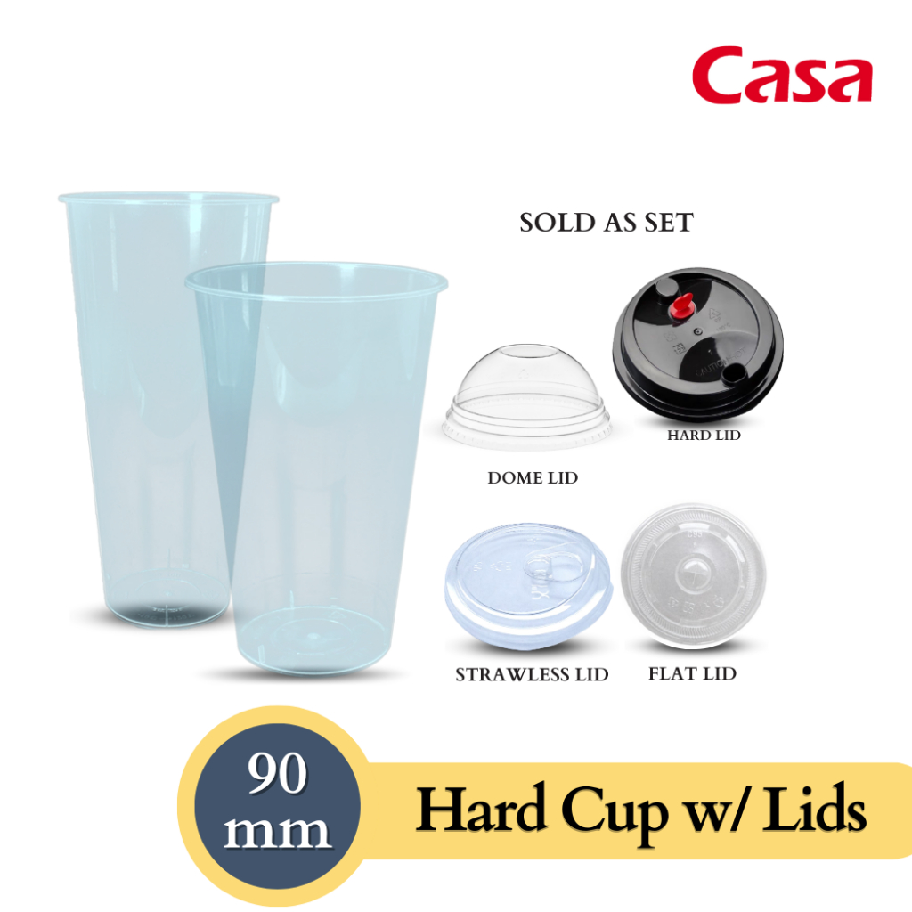 Casa Hard Cup 90mm 16oz 22oz With Lids 100pcs | Shopee Philippines
