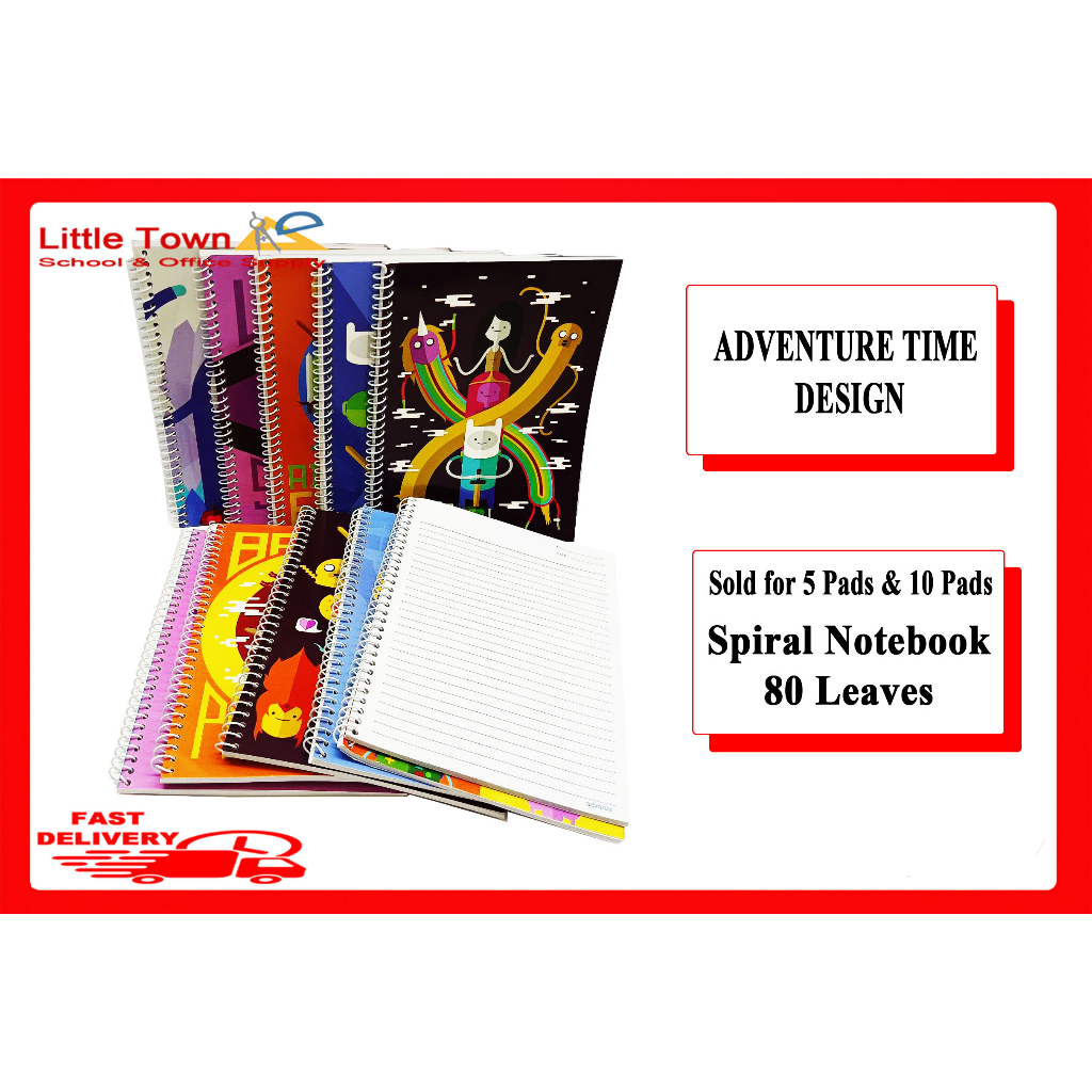 ADVENTURE TIME design Spiral Notebook 80 leaves | Shopee Philippines