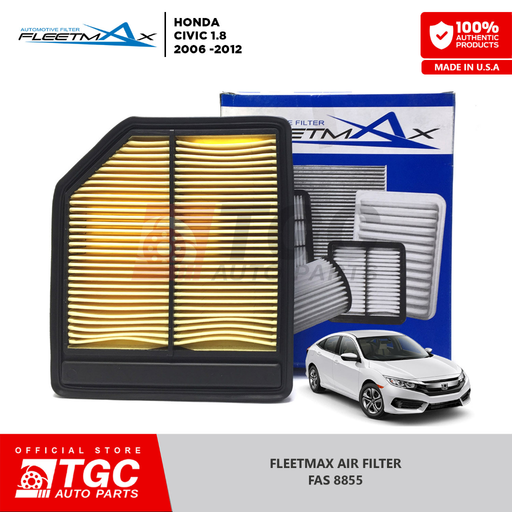 Fleetmax Air Filter / Air Cleaner HONDA CIVIC 1.8 2006 -2012 FAS8855 ...