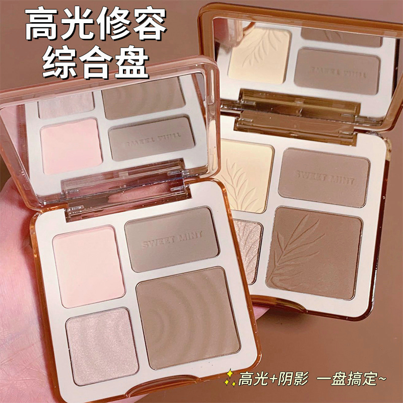 4 In1 Concealer Highlight Shadow Face Contouring Makeup Matte ...