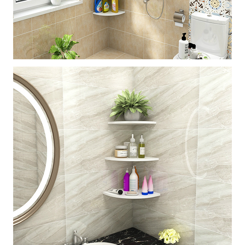 3PCS Deco Wall Bookshelves Home Floating Corner Shelf Wall-Mounted ...