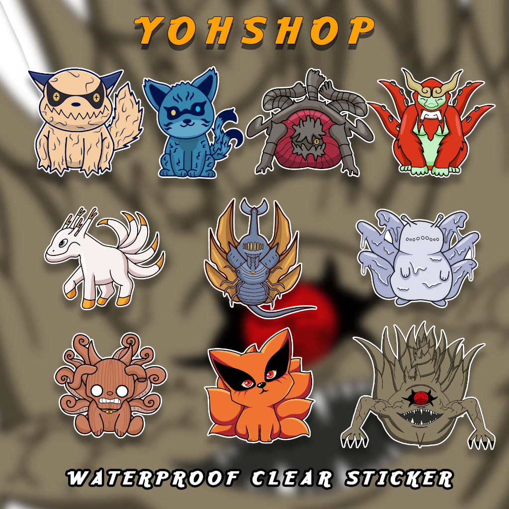 Naruto Tailed Beast Waterproof Vinyl Sticker Car Decals Trending ...