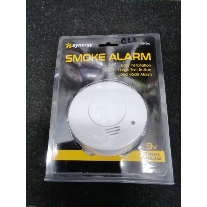 SYNERGY SMOKE ALARM SMA-901 WITH 9VOLT BATTERY | Shopee Philippines