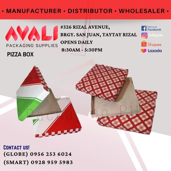 Pizza Box 50pcs or 100pcs - Italy / Checkered design | Shopee Philippines