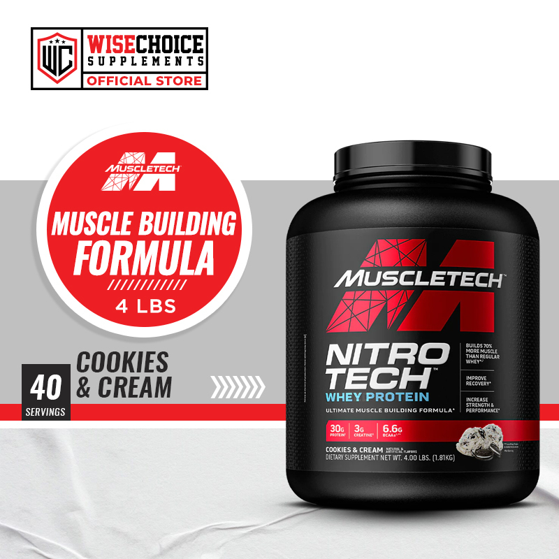 Muscletech Nitrotech Whey Protein 4 lbs | Shopee Philippines