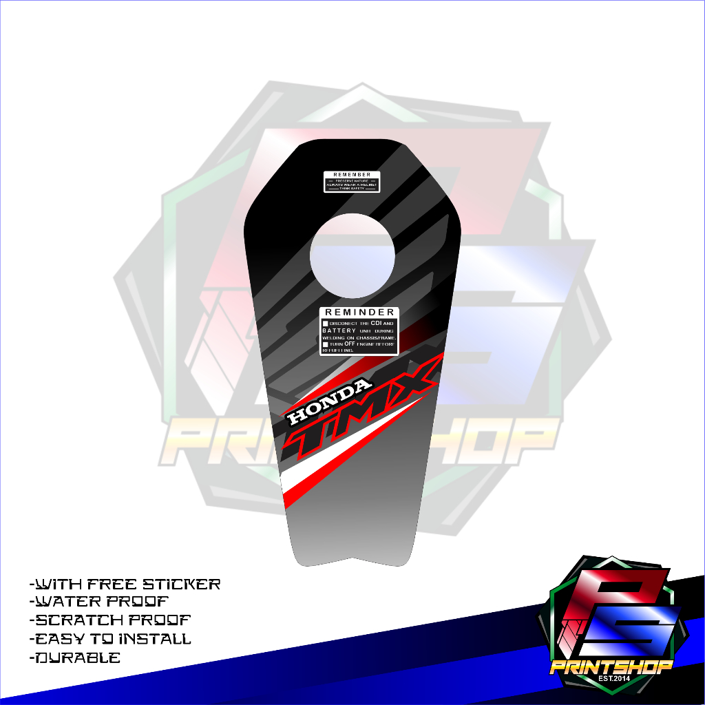 TMX 125 Top Tank Sticker Decals durable and high quality scratch proof ...