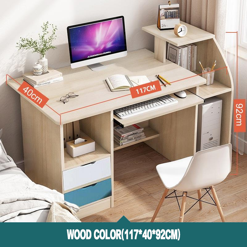 RAMEY Computer Desk With Drawer Study Writing Table Desktop Office ...