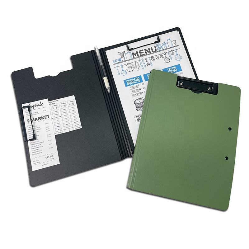 1pc Green Clip Foldable Cover Foldable Clip Board With Pen Holder ...