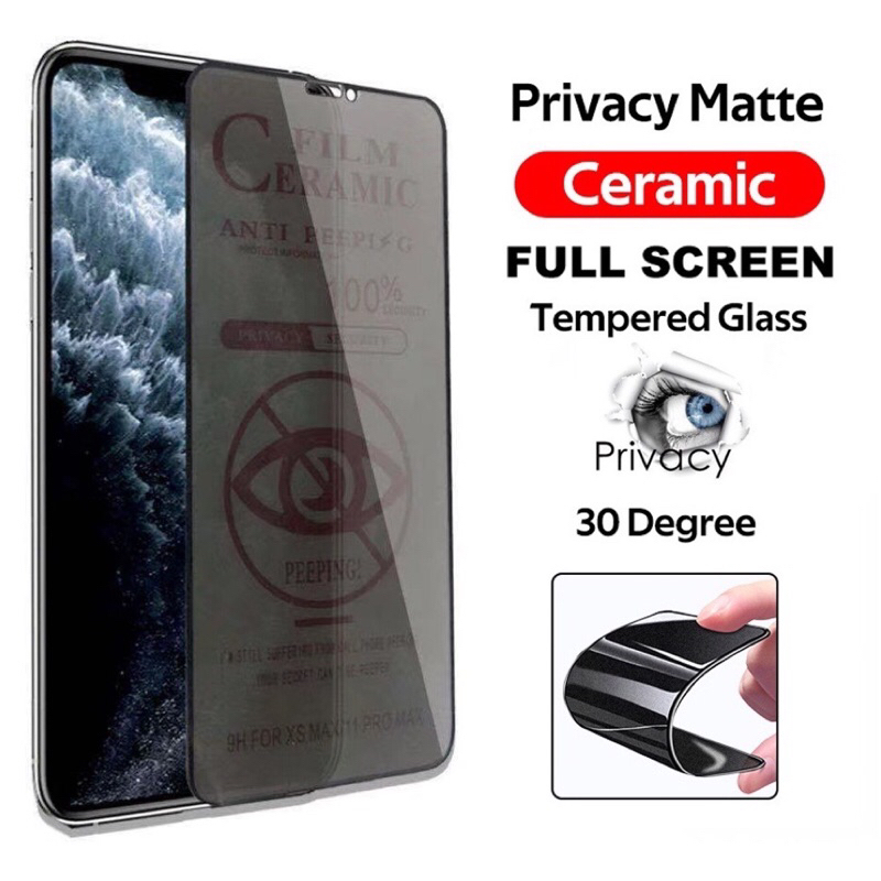 Privacy Matte Ceramic Samsung A15 A02 A02S A03 A03Core A03S A04 A04S ...