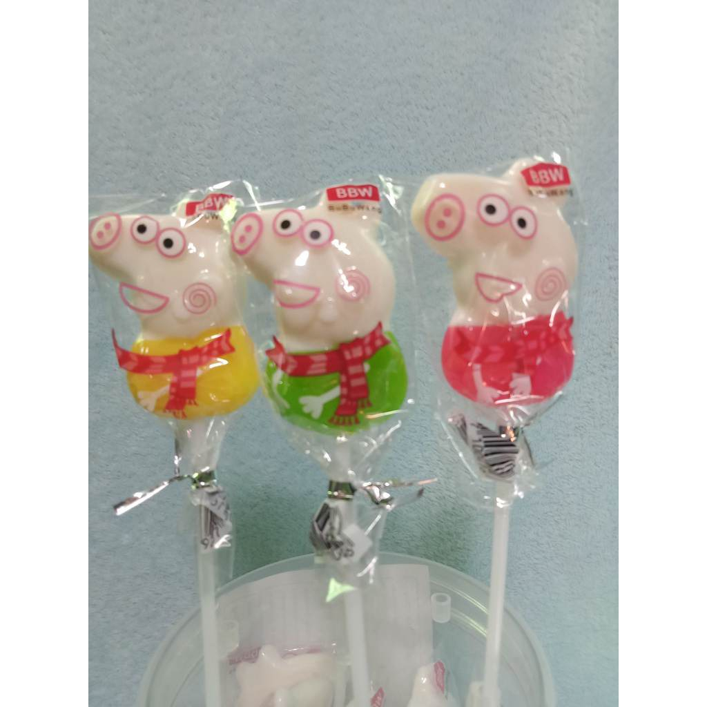 Peppa pig candy lollipop 30pcs per jar | Shopee Philippines